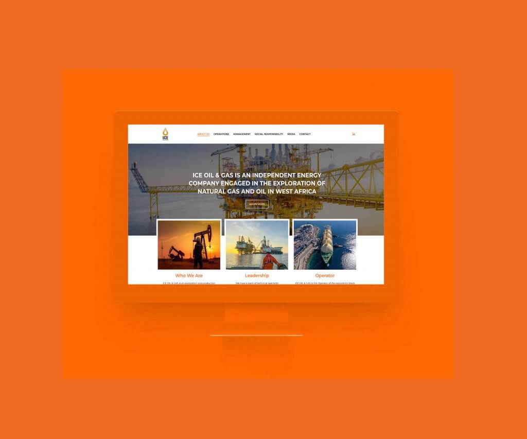 Refonte du Site web de ICE OIL & GAS par l'agence COMFORDEV